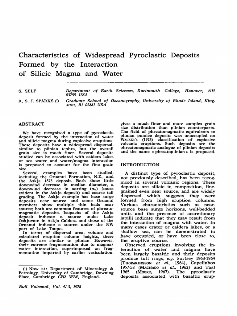 Characteristics of Widespread Pyroclastic Deposits Formed by The ...
