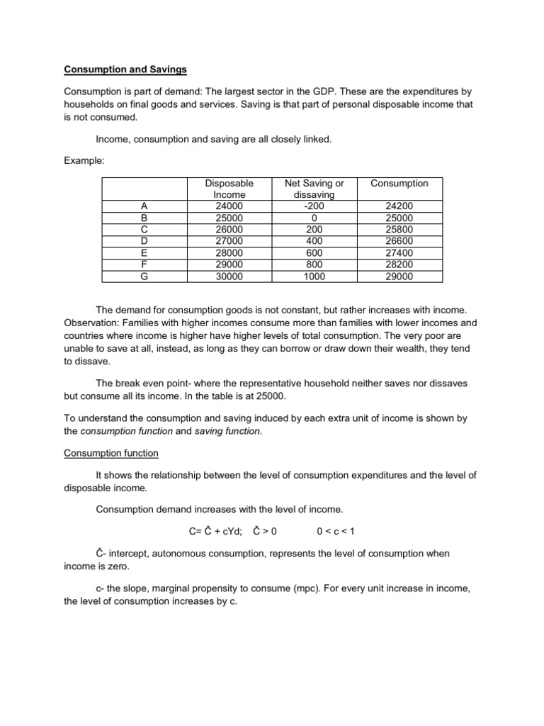 Consumption and Savings-Lesson 4 (Repaired) - New | PDF ...