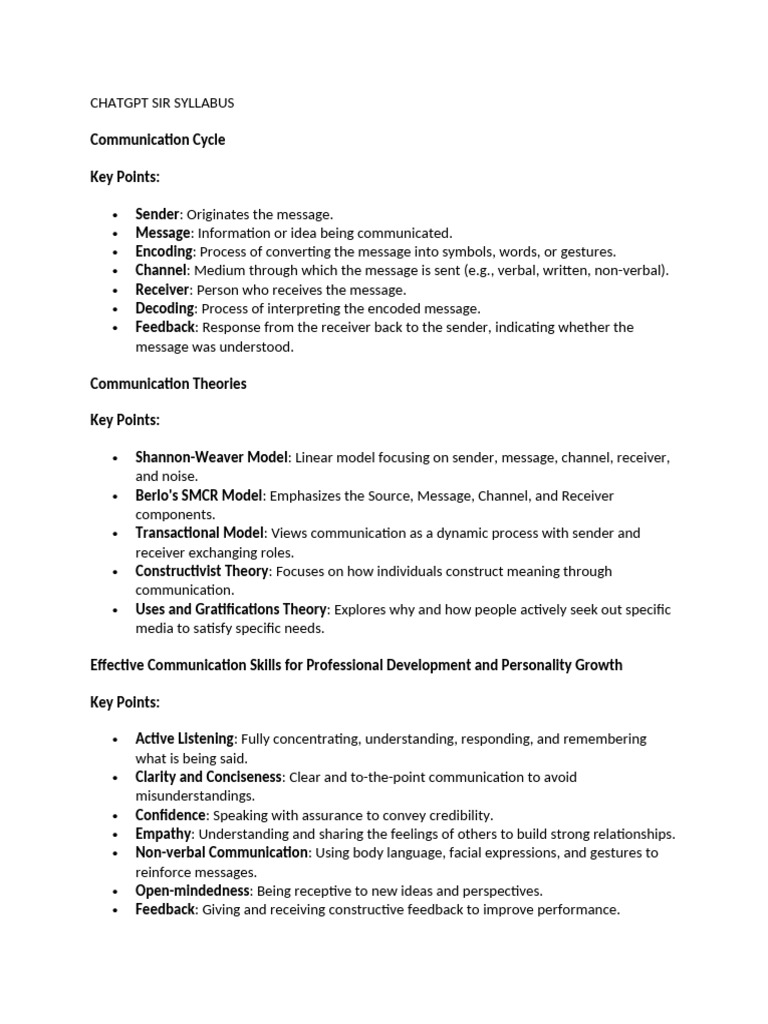 ORAL NOTES | PDF | Communication | Nonverbal Communication