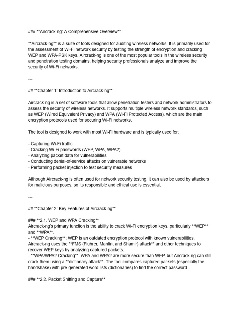 Introduction To Aircrack-Ng | PDF | Computer Engineering | Secure ...