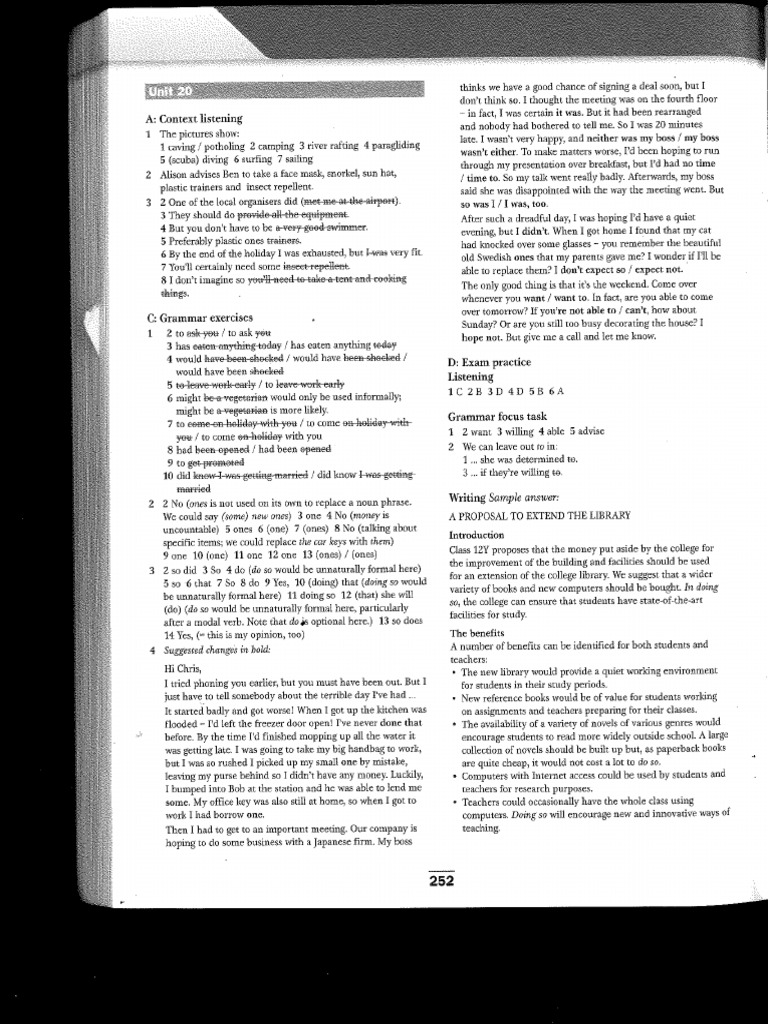 GV-Ellipsis and Substitution - Answers To Ellipsis Homework Unit 20 | PDF