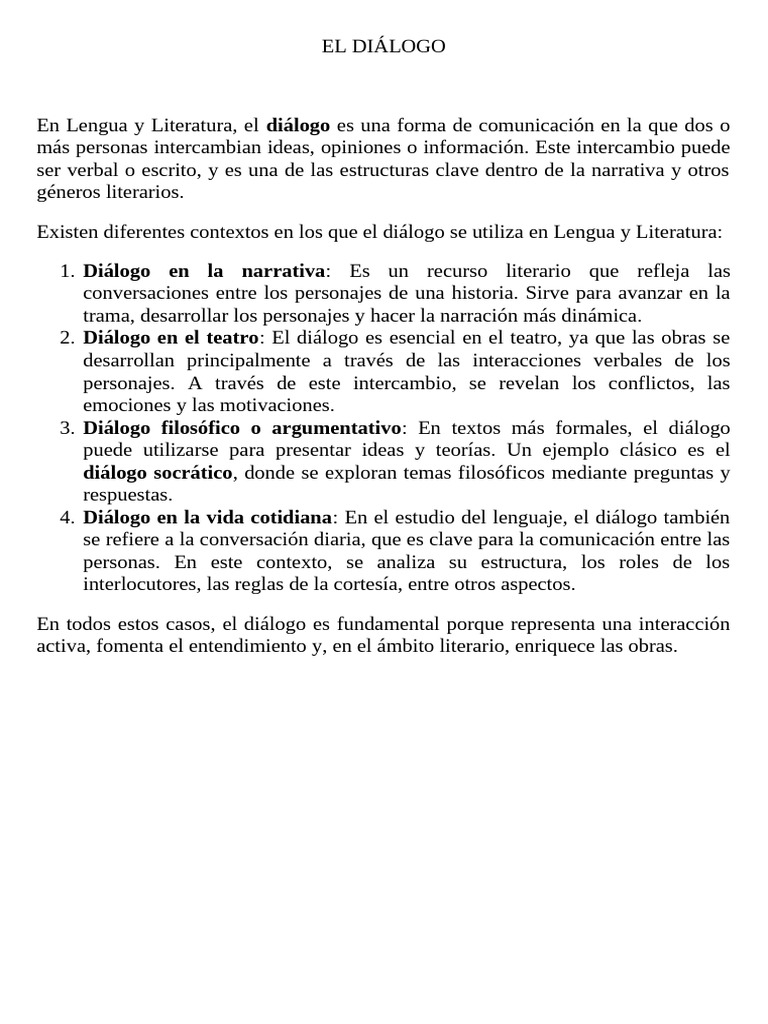 El Diálogo | PDF