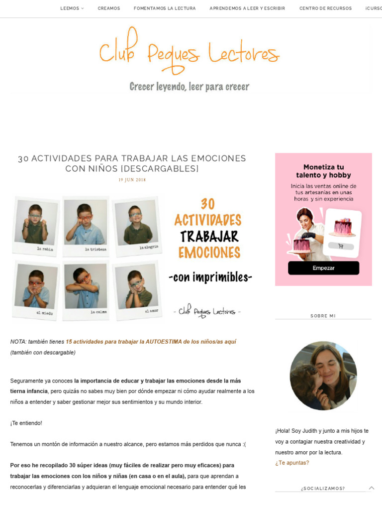 30 Actividades para Trabajar Emociones | PDF | Las emociones | Ira