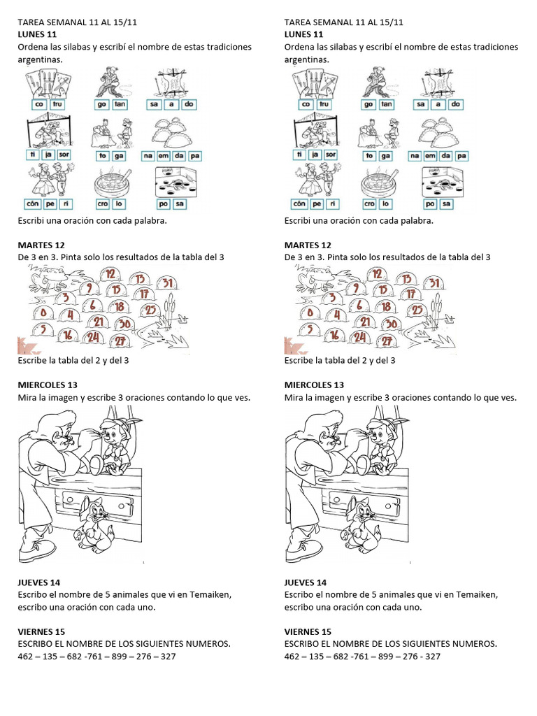 Tarea Semanal 11 Al 15 Noviembre | PDF | Artes del Lenguaje y ...