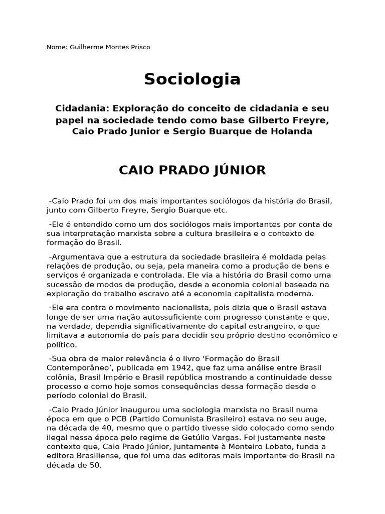 Caio Prado Júnior | PDF | História