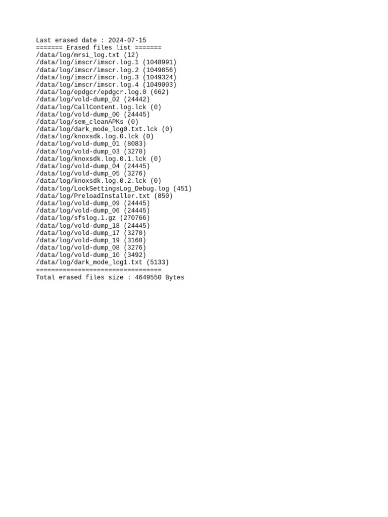 Erased Log by Sos | PDF | Teaching Methods & Materials | Computers