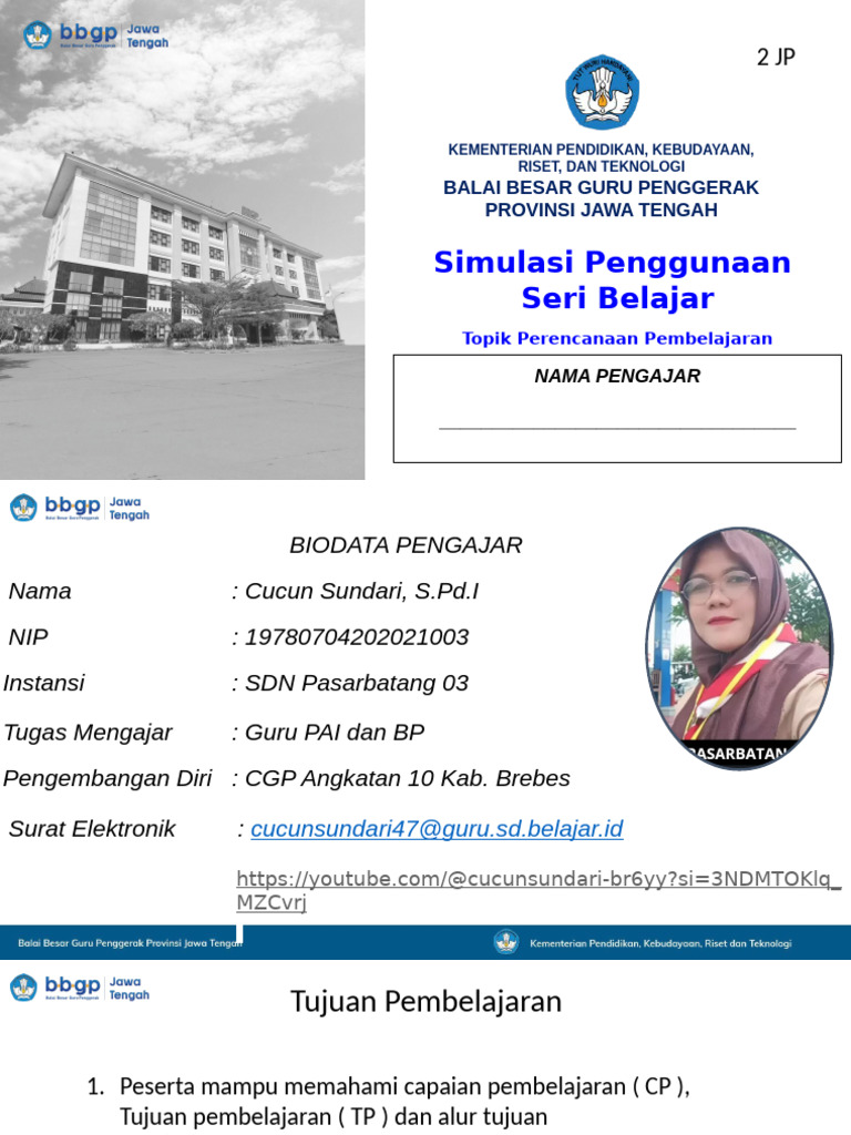 3a. Bahan Tayang Pengenalan Seri Belajar - Perencanaan Pembelajaran ...