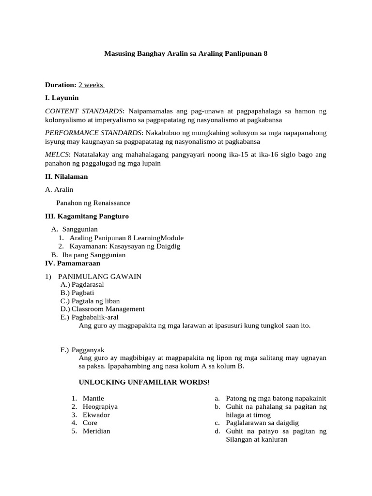 Q2 Lesson Plan AP | PDF