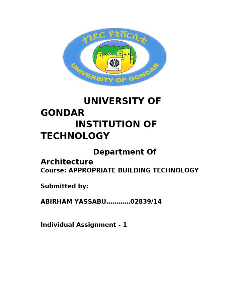 Appropriate Building Technology (Abirham Yassabu) | PDF | Weaving | Textiles