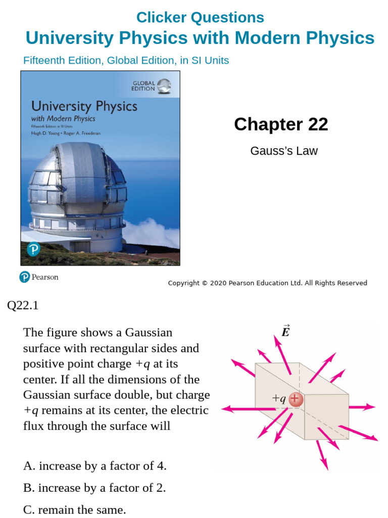 YF15e CH22 Clicker Questions | PDF | Flux | Physical Sciences