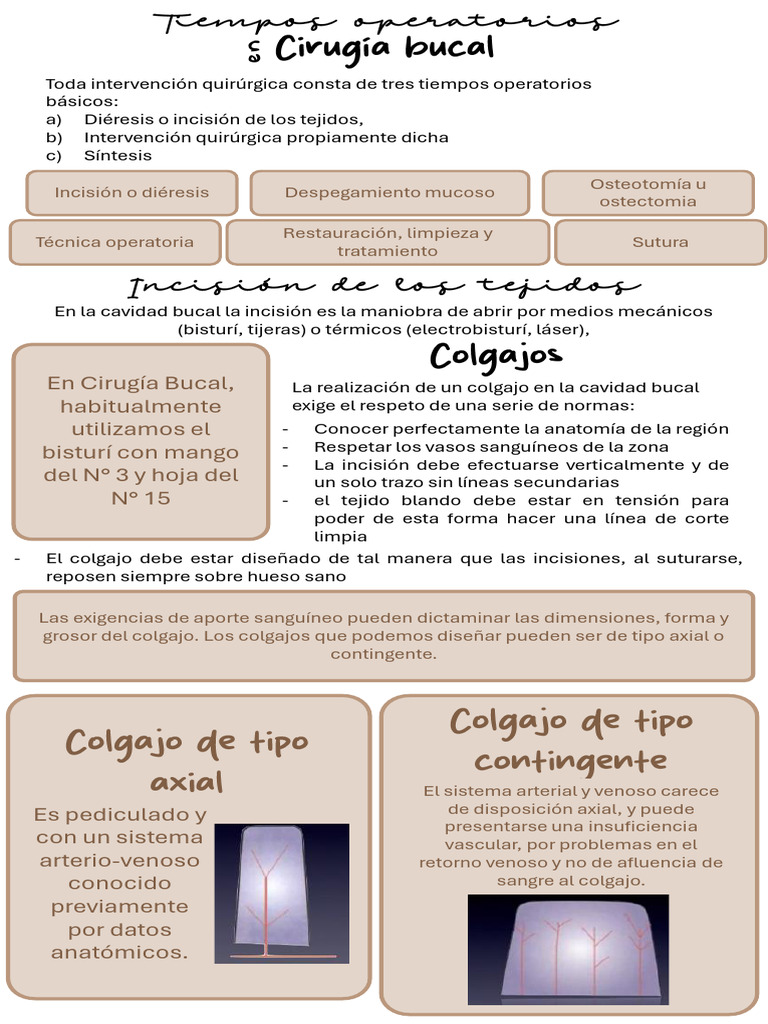 Técnicas de Incisión y Colgajos en Cirugía Bucal | PDF | Hueso | Cirugía