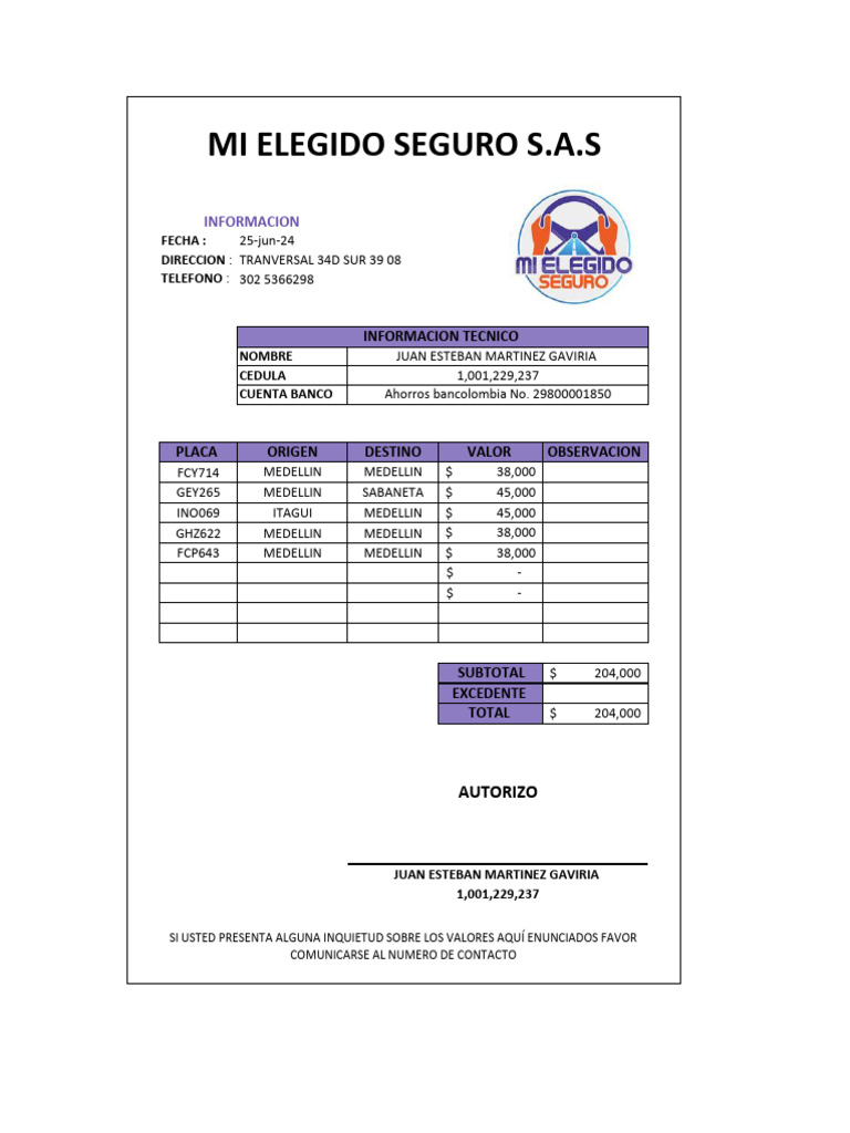 Bitacora 25 Junio 2024 Juan Esteban Martinez | PDF