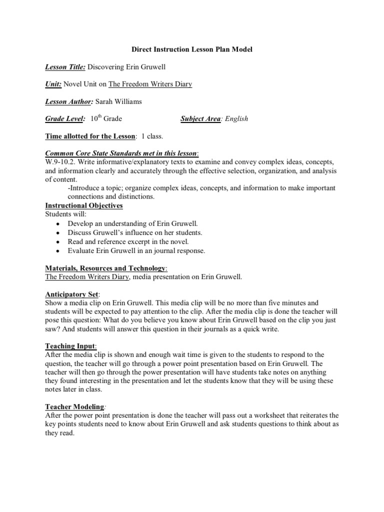 Freedom Writers 3 Lesson Plans | PDF | Lesson Plan | Teachers