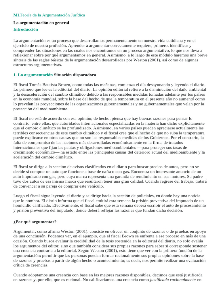 M1Teoría de La Argumentación Jurídica | PDF | Razonamiento deductivo | Razonamiento inductivo