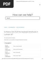 Lumion Keyboard Shortcuts | PDF | Icon (Computing) | Menu (Computing)