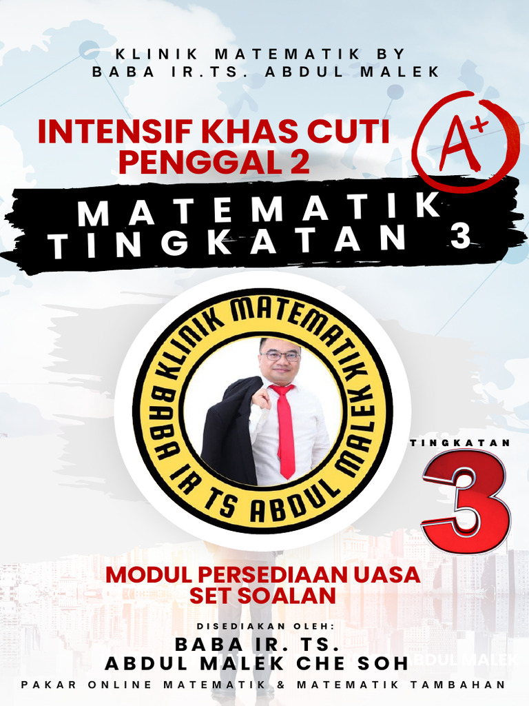 Modul Persediaan Uasa Matematik Tingkatan 3-Set Soalan | PDF