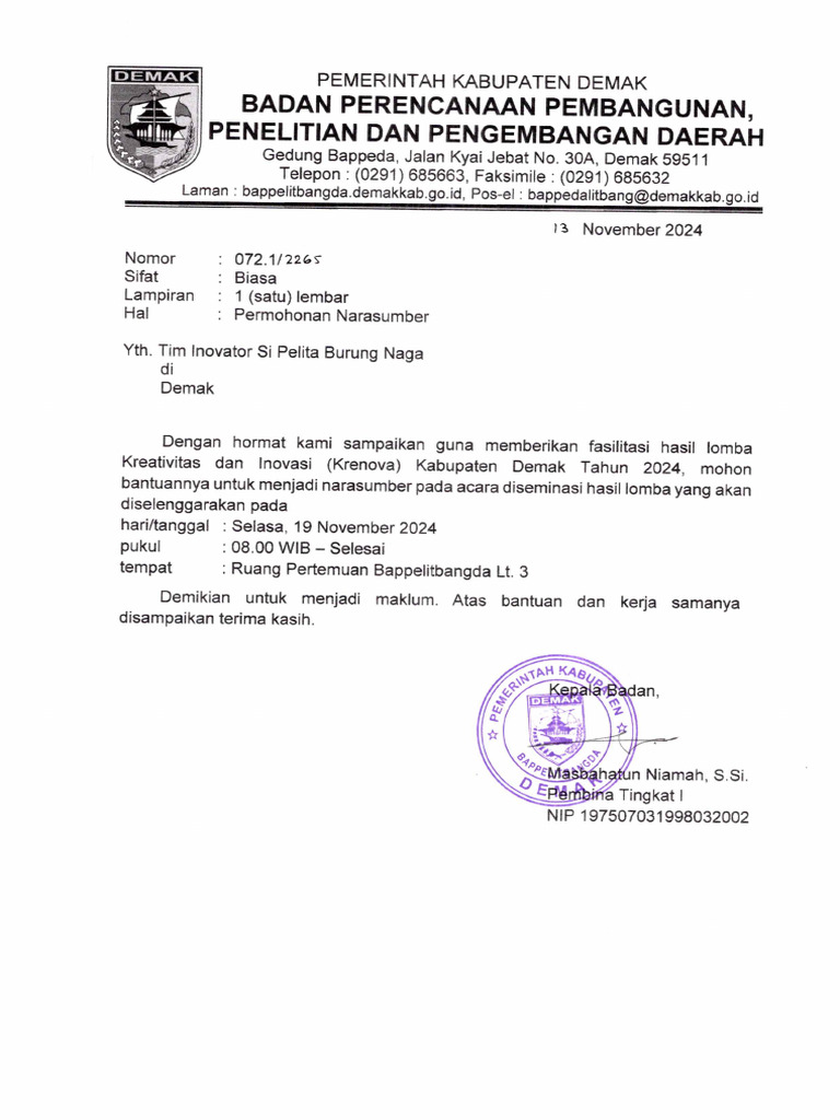 Permohonan Narsum Si Pelita 191124 | PDF