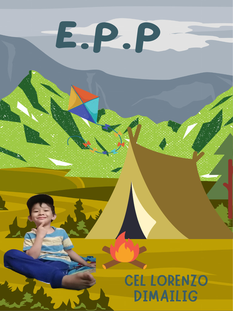 Green Chibi Illustration Kids Story Brave Adventure Book Cover | PDF