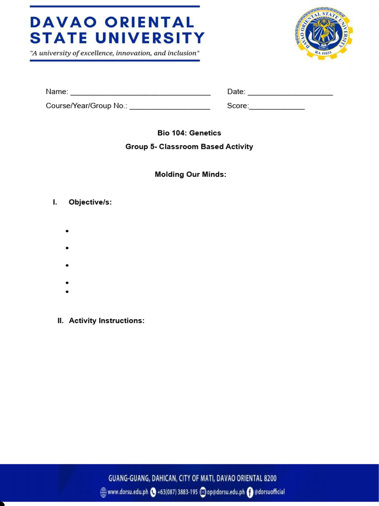 Genetic Linkages Activity | PDF | Sex | Species