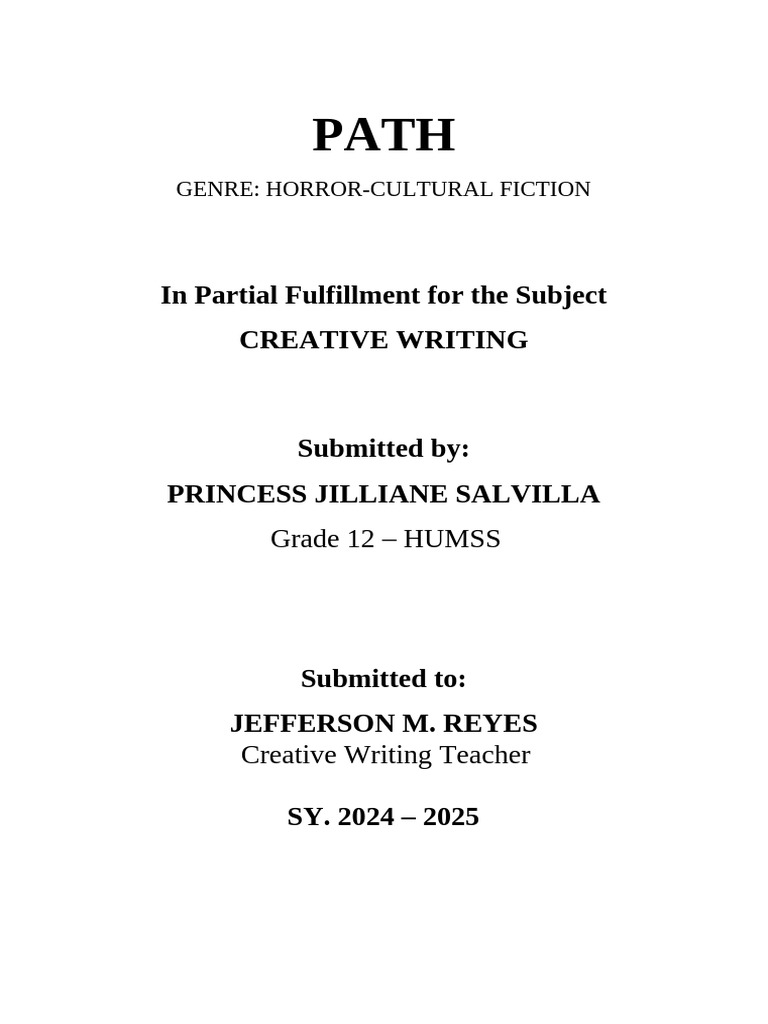 CW - SALVILLA - DRAFT02 | PDF | Mystery, Thriller & Crime Fiction