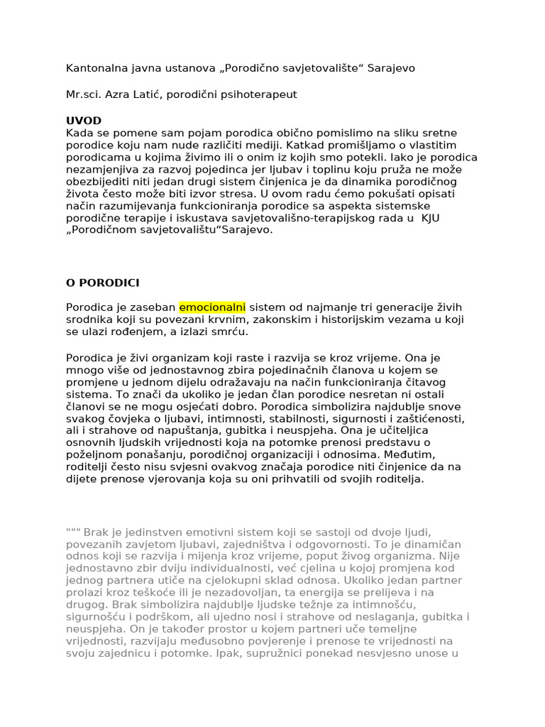 Kantonalna Javna Ustanova | PDF