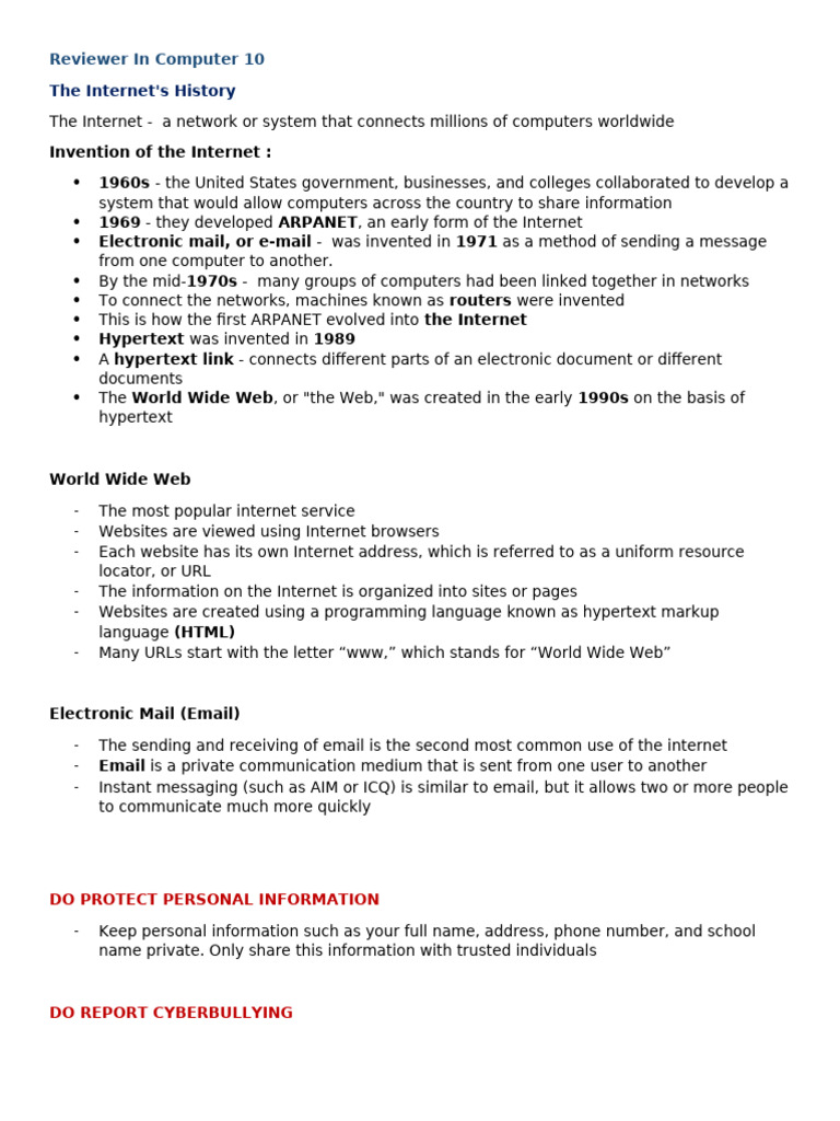 Reviewer in Computer 10 | PDF | Computer Network | World Wide Web