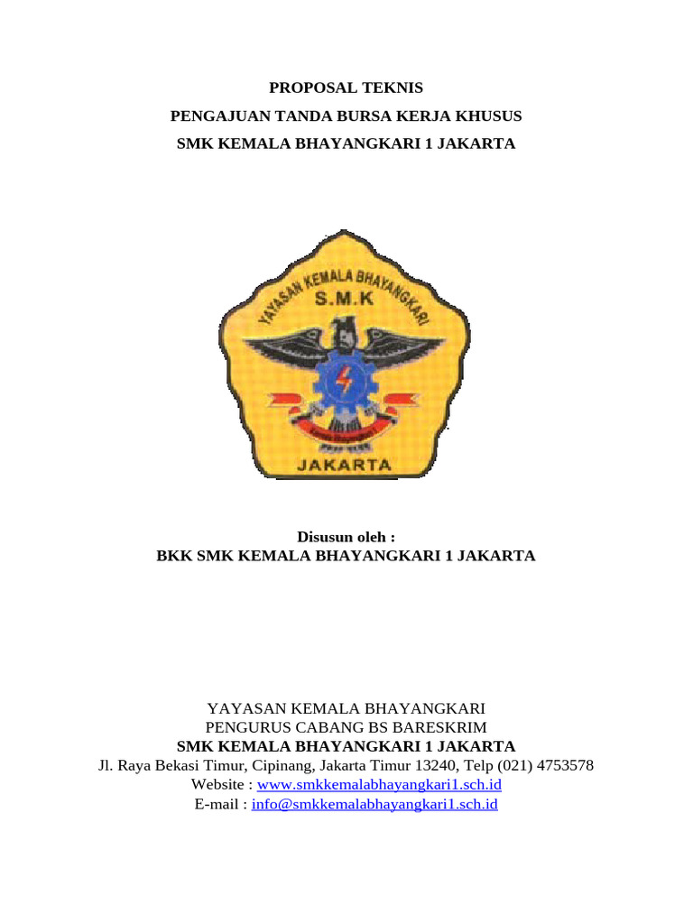 PROPOSAL TEKNIS Tanda Daftar BKK | PDF