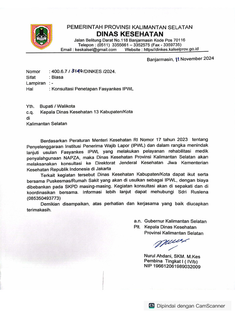 Konsultasi Fasyankes IPWL 2024 | PDF