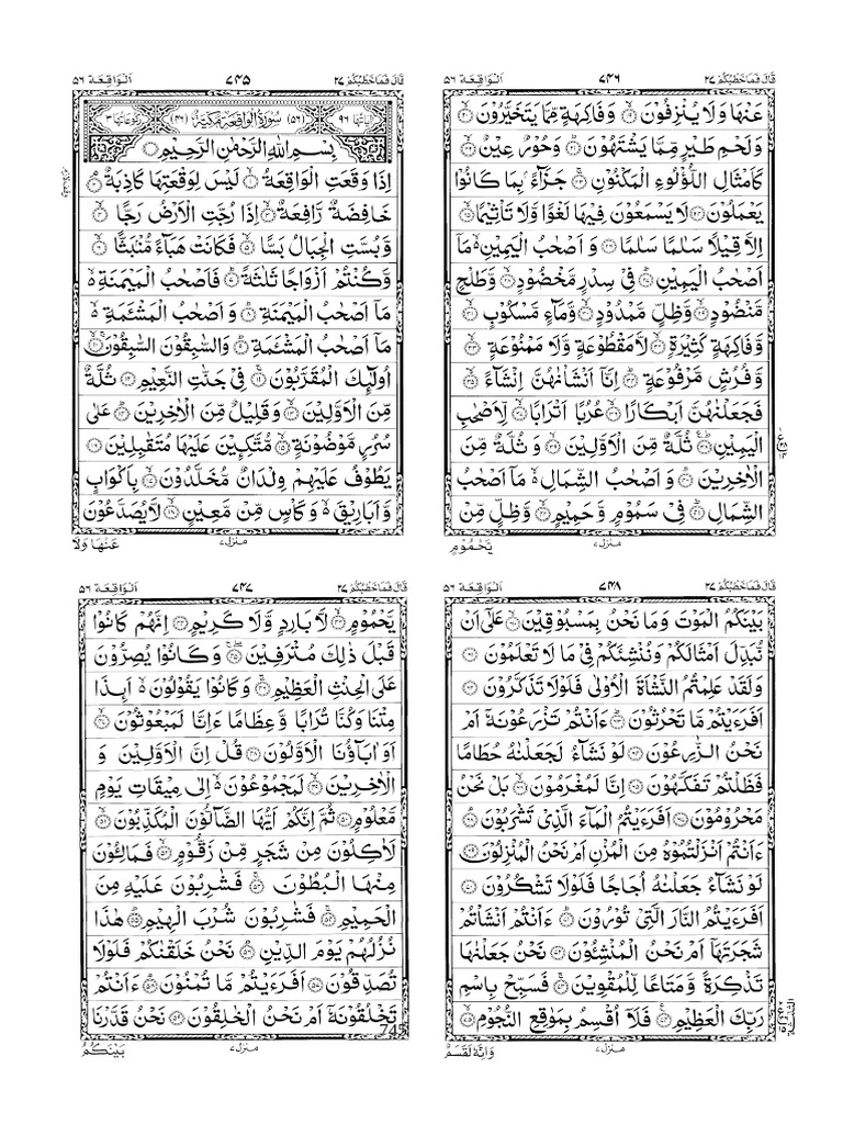 Surah Al Waqiah PDF | PDF