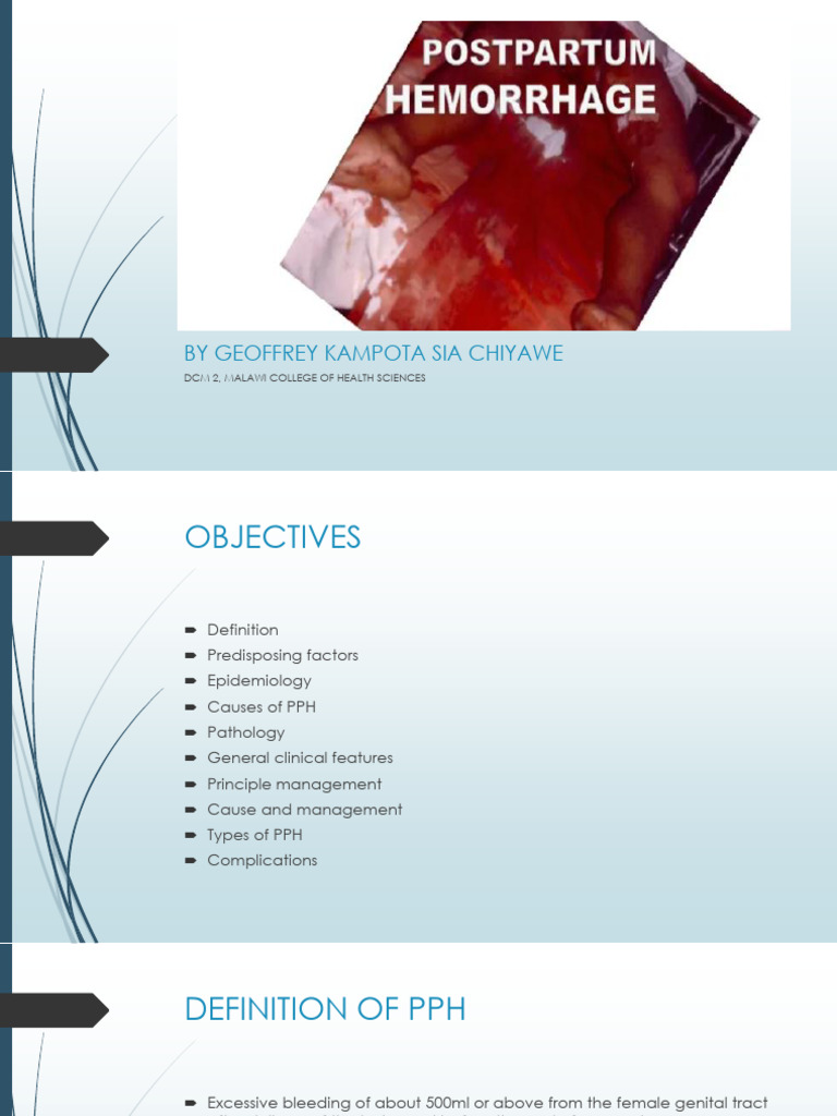Postpartum (PPH) Haemorrhage | PDF | Childbirth | Bleeding