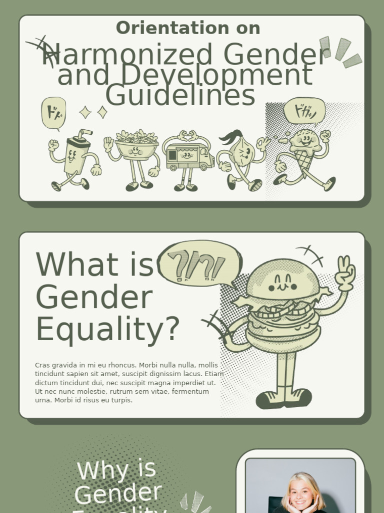Green Playful Illustrative Gender Equality in Workspace Presentation | PDF