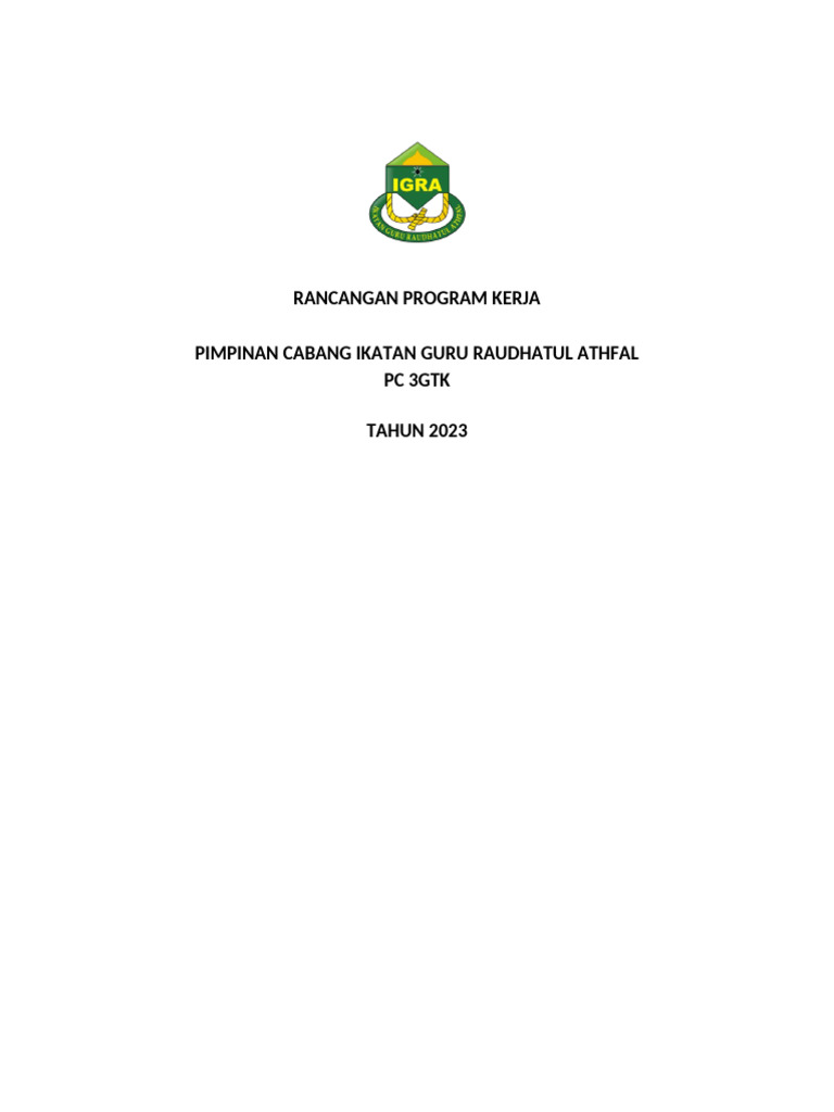 Program Kerja 2023 | PDF