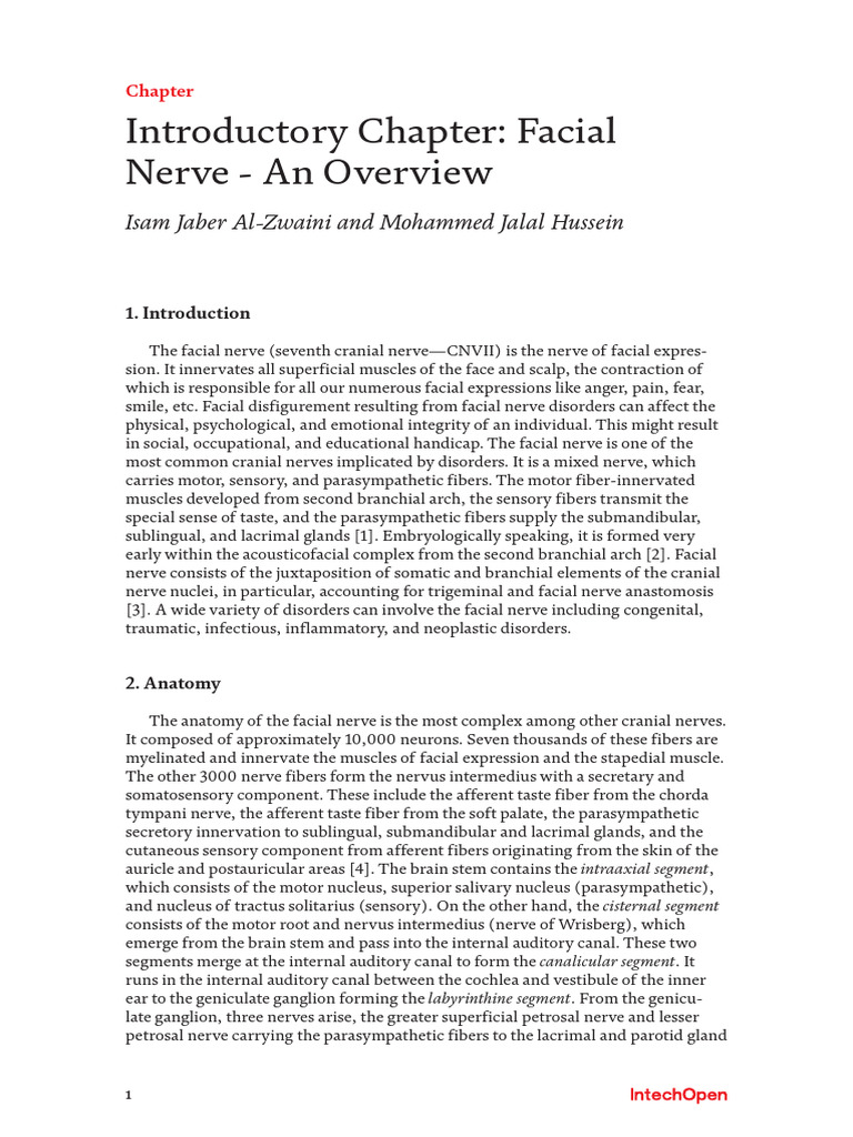 Introductory Chapter: Facial Nerve - An Overview | PDF | Medical ...