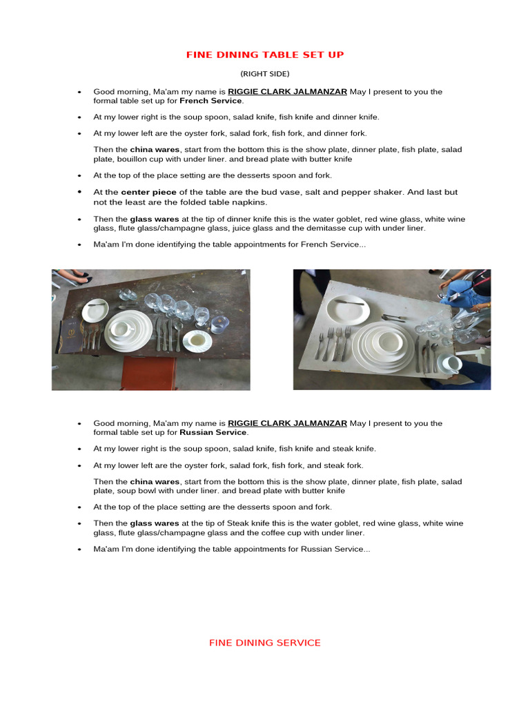 FS Script | PDF | Hors D'oeuvre | Salad