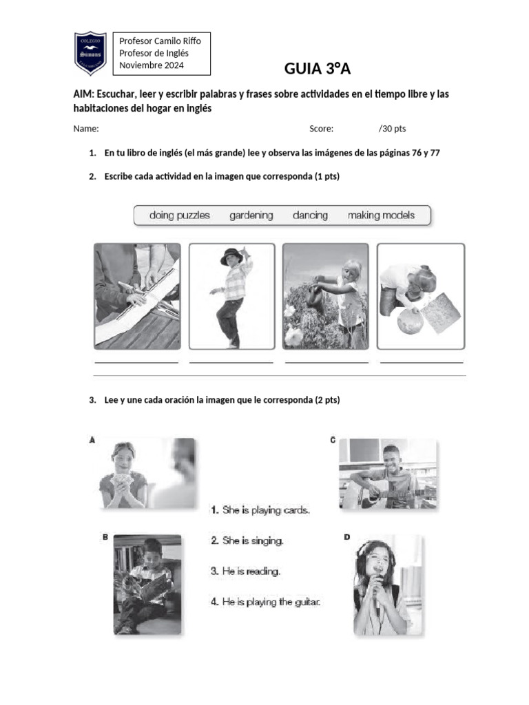 Guia Actividades Del Hogar | PDF