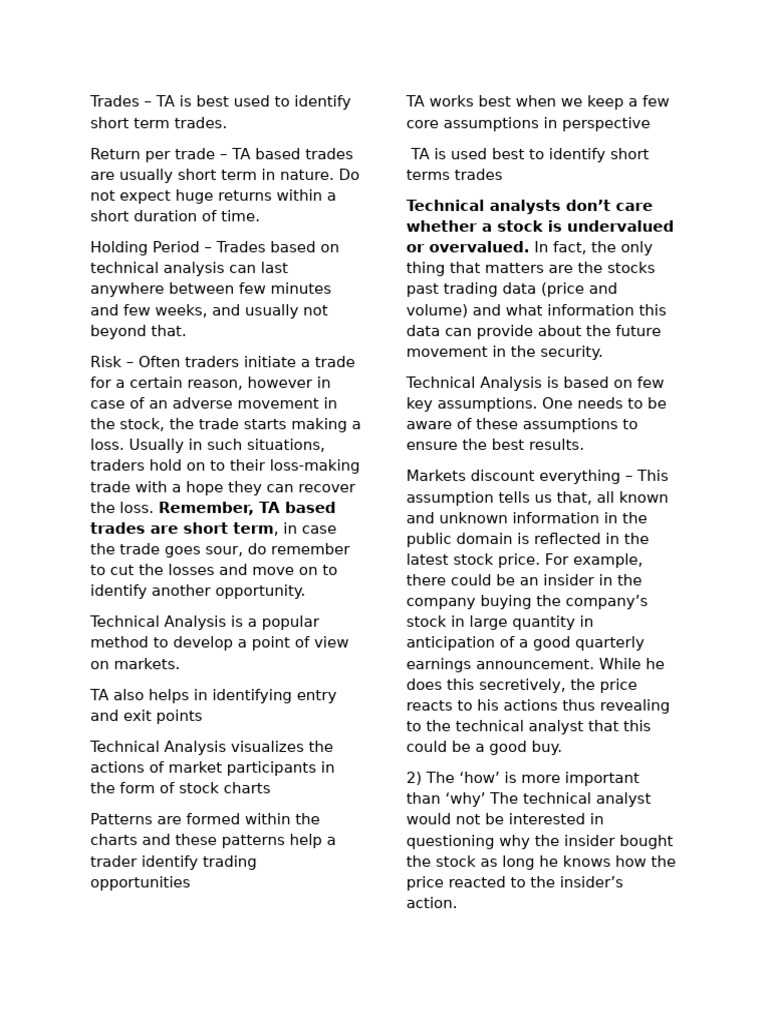 Trades | PDF | Technical Analysis | Investing