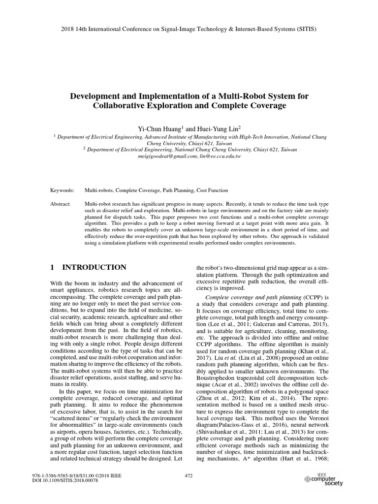 Development And Implementation Of A Multi Robot System For Collaborative Exploration And 5679