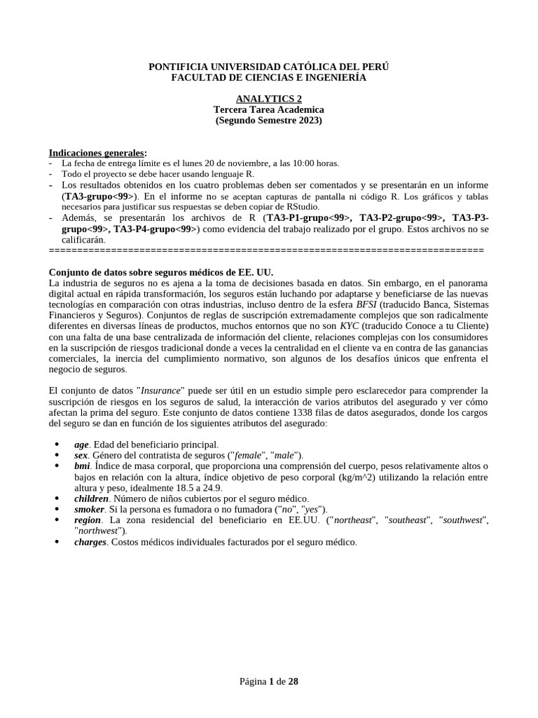 Ta3-Mejía Conchatumare Piero CPP | PDF | Regresión lineal | Análisis de regresión