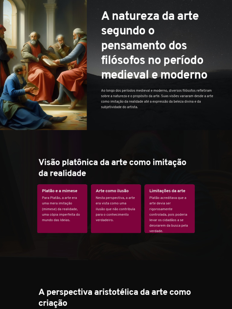 Filosofia da Arte: Idade Média e Renascimento | PDF | Aristóteles ...