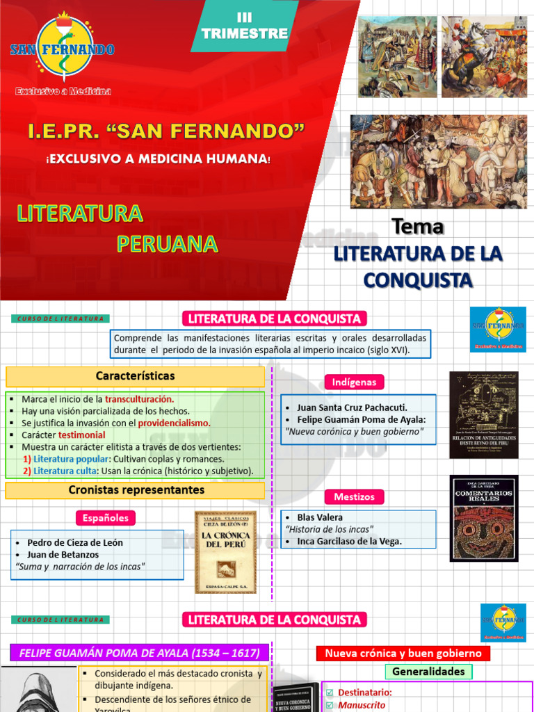 LITERATURA DE LA CONQUISTA Y EMANCIPACIÓN 3s 42713 0 | PDF | Imperio ...