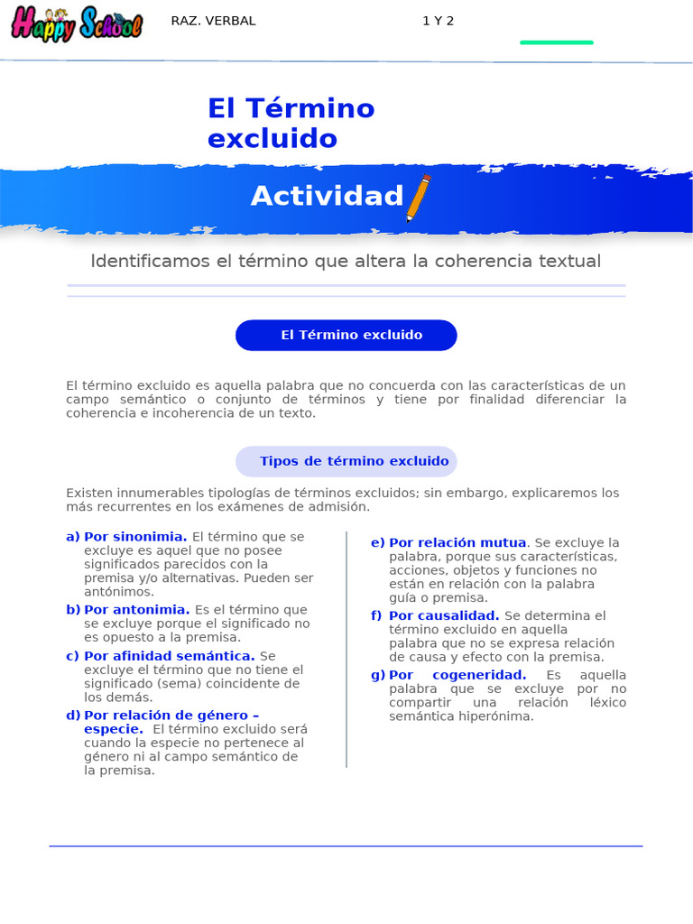 RV Termino Excluido | PDF | Palabra | Vocabulario