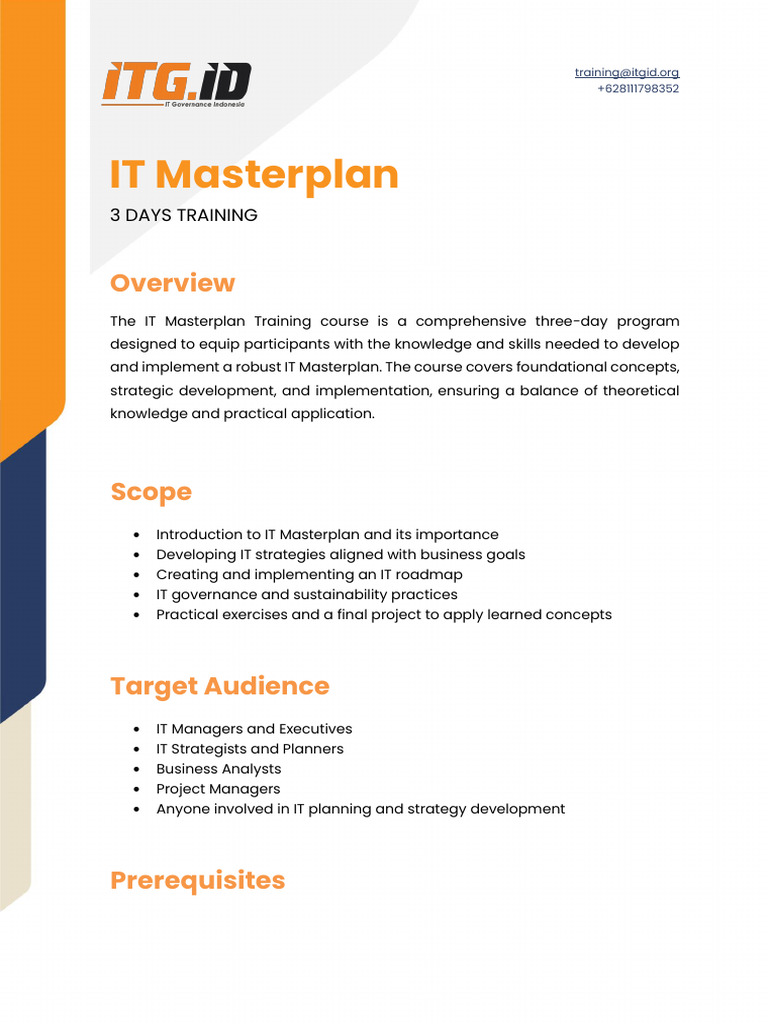 IT Masterplan - Syllabus R01 20240604 AS | PDF | Strategic Planning ...