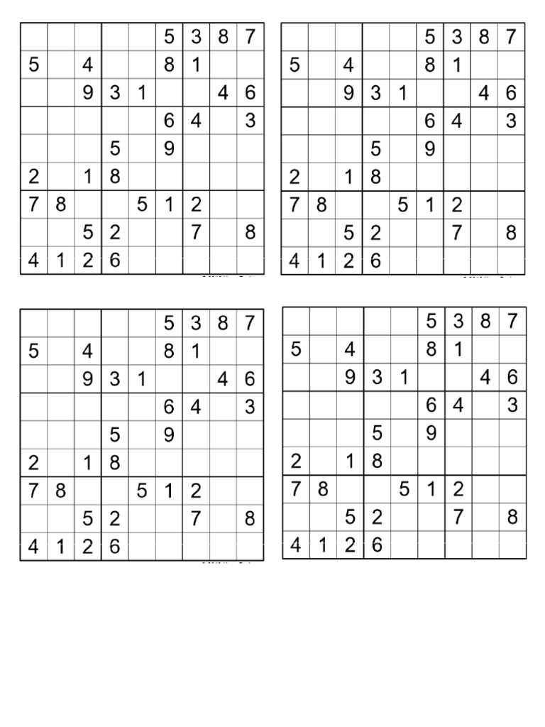 Sudoku Set 2 | PDF