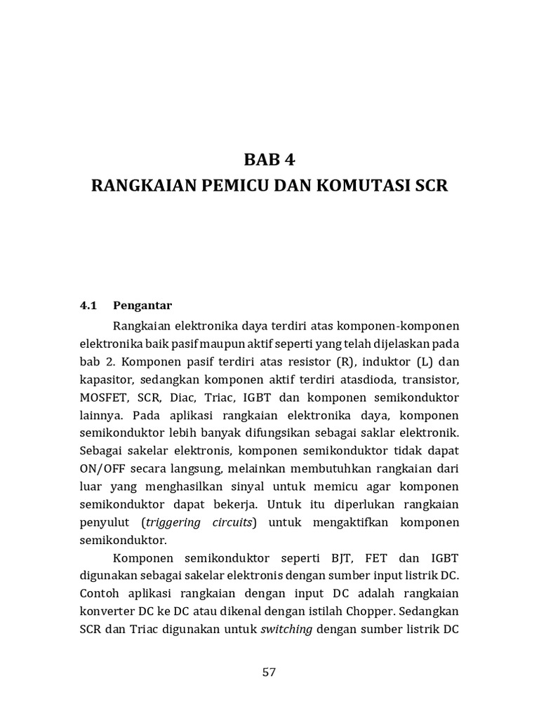 Rangkaian Pemicu dan Komutasi SCR | PDF