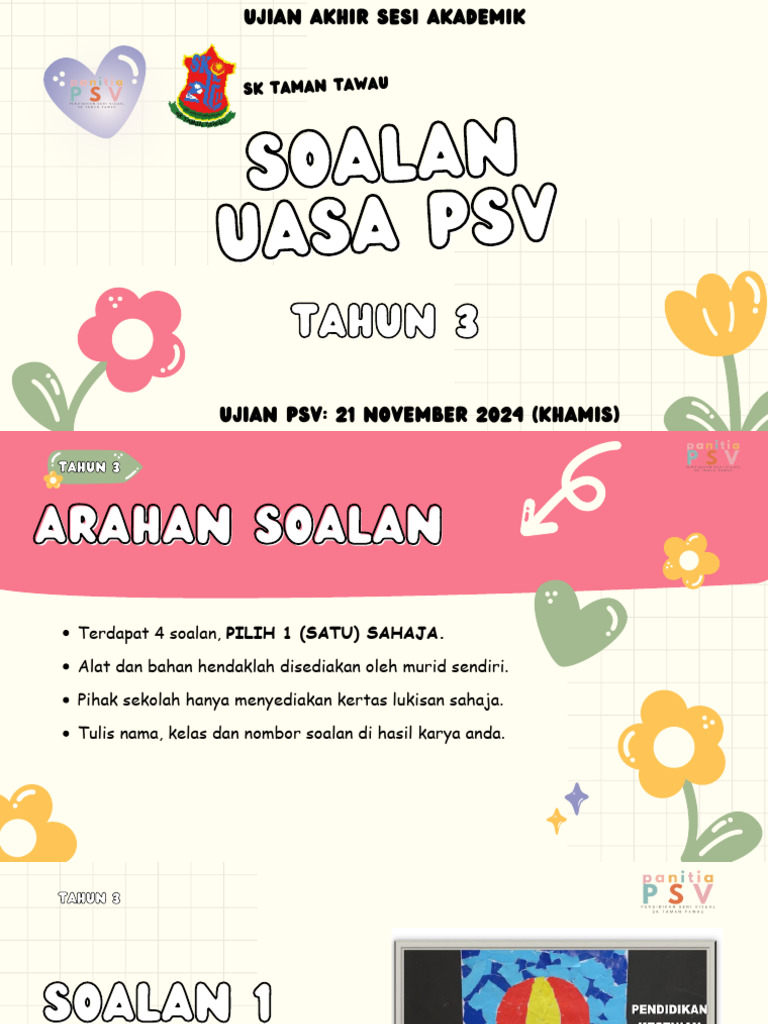 SOALAN UASA PSV TAHUN 3 | PDF