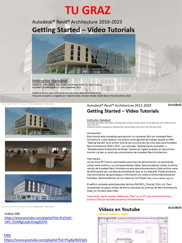 Tutorial TU Graz SPA - v07 | PDF | Autodesk Revit | Cad automático