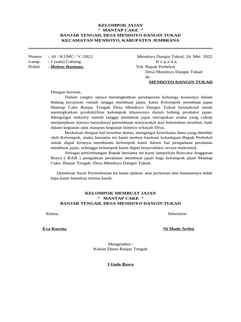 Proposal Kelompok Jajan | PDF