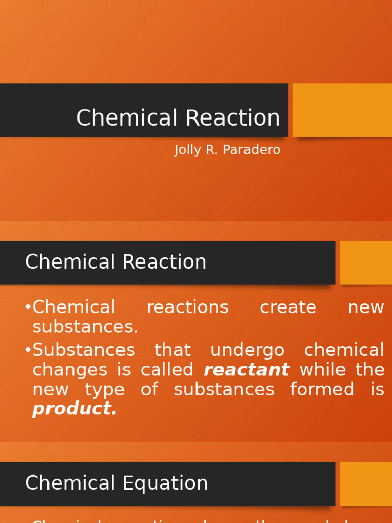 Chemical Reaction | PDF | Chemical Reactions | Chemical Substances