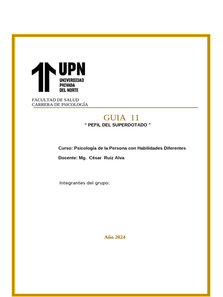 GUIA 11 Superdotados Sem 2024 | PDF