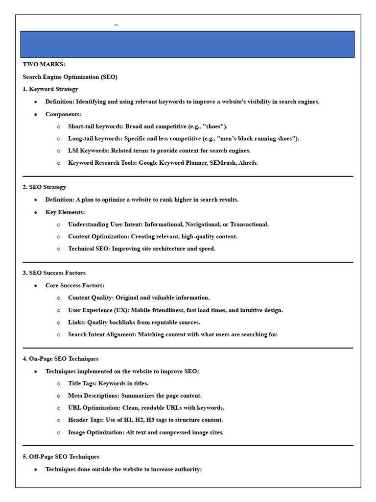 DM UNIT - 2 | PDF | Search Engine Optimization | Search Engine Marketing